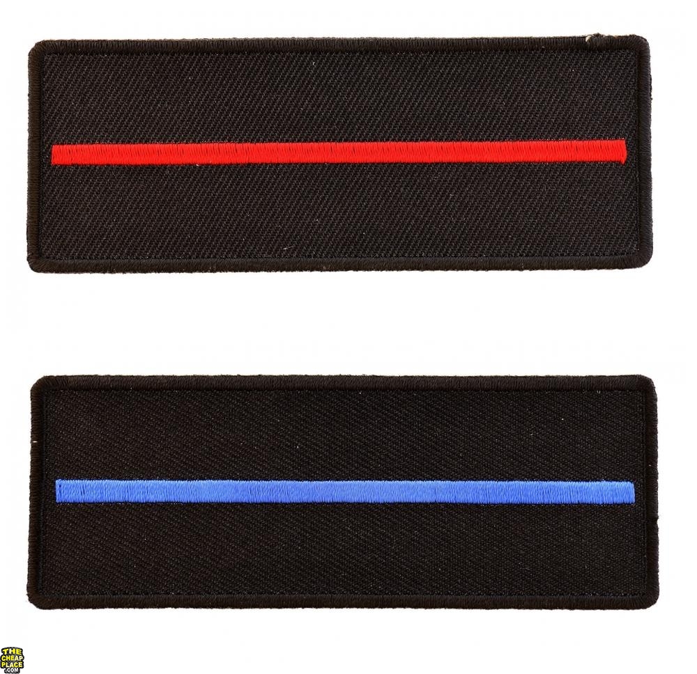 Thin Red Line For Fire Fighters Thin Blue Line For Police Officers Iron ...