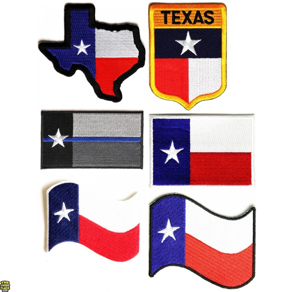 Texas Flag Patches Set Of 6 | Texas Pride Patches -TheCheapPlace