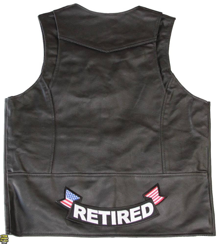 Retired Bottom Rocker With Flags Patch | Retiree Patches -TheCheapPlace