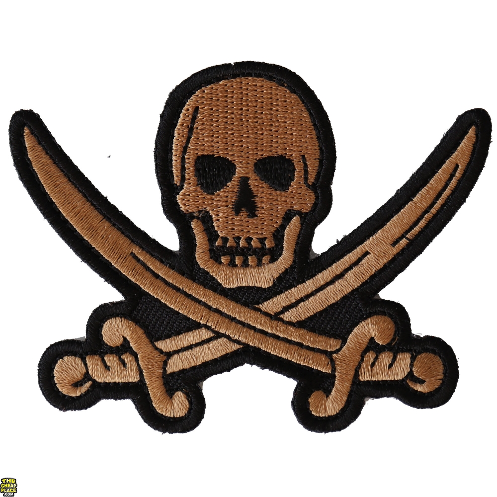 Pirate Sword Skull Patch | Skull Patches -TheCheapPlace