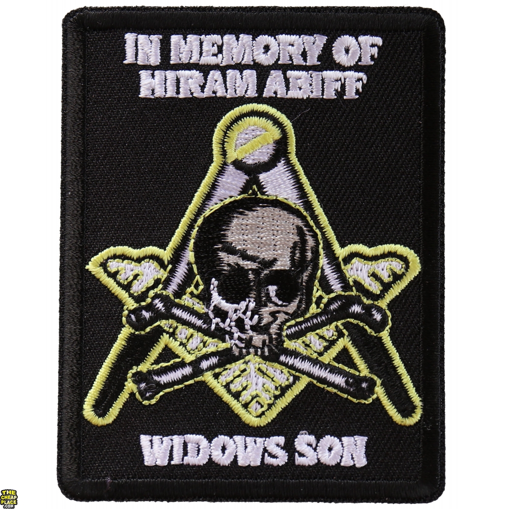 Widows Son Mason Patch In Memory Of Hiram Abiff | Patriotic Patches ...