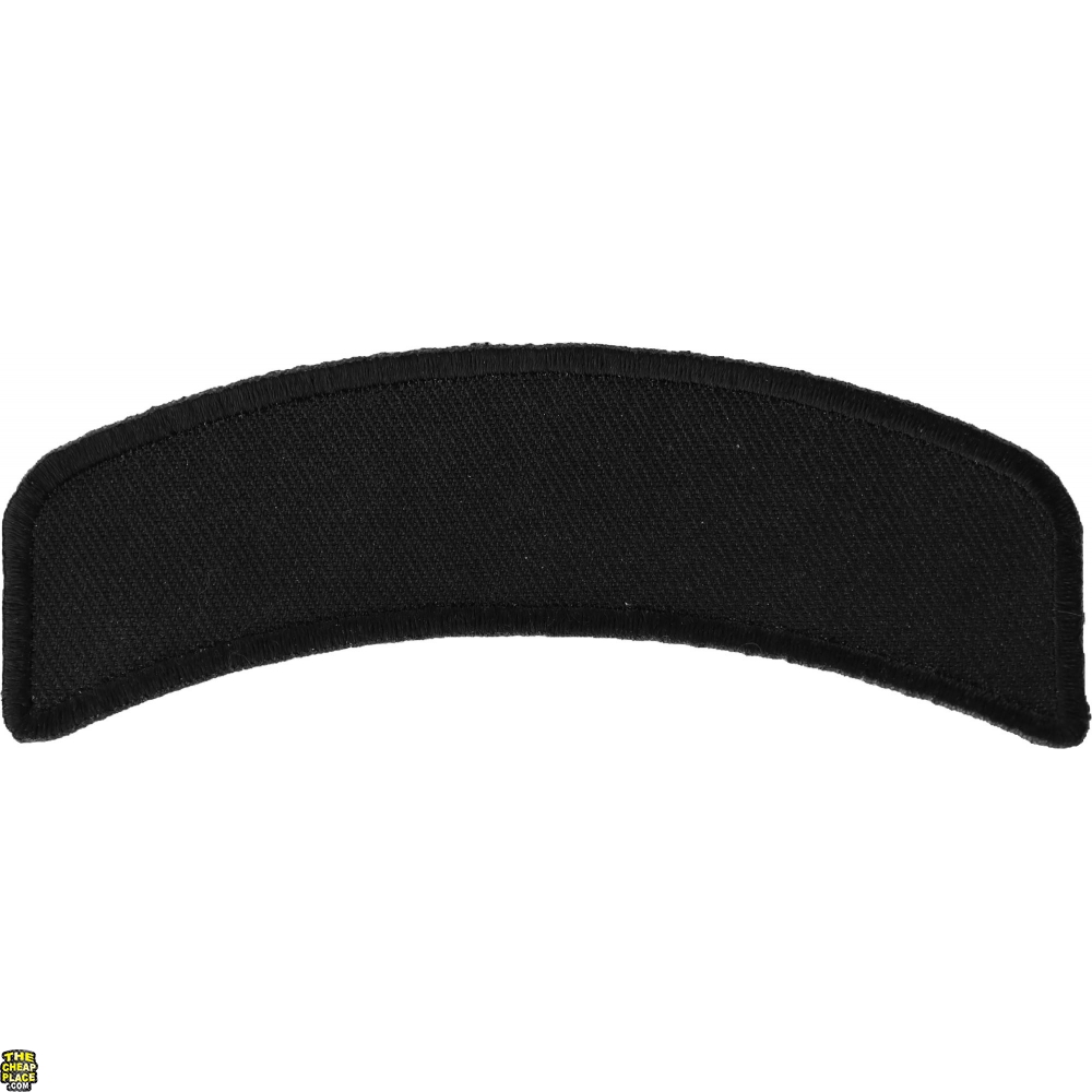Black 4 Inch Arched Blank Patch Rocker | Blank Patches -TheCheapPlace