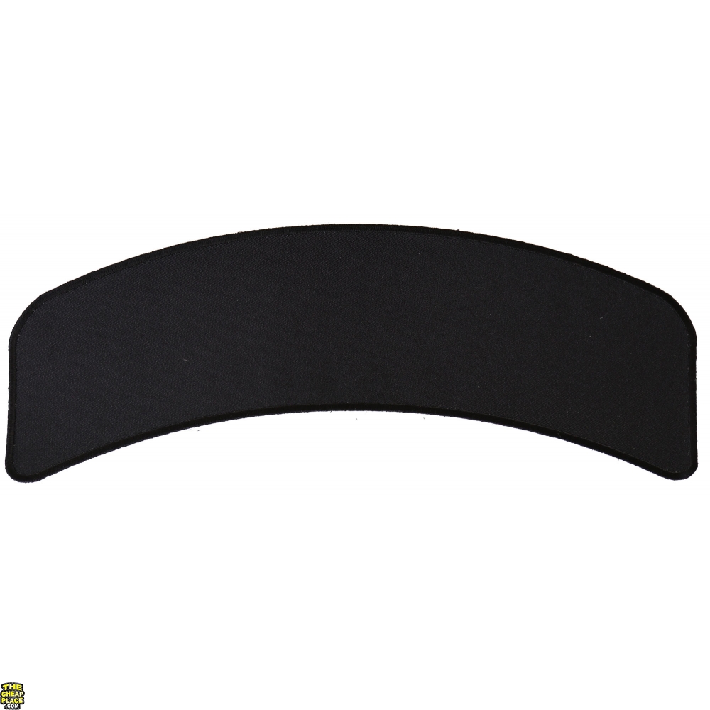 Black 11 Inch Arched Blank Patch Rocker | Blank Patches -TheCheapPlace