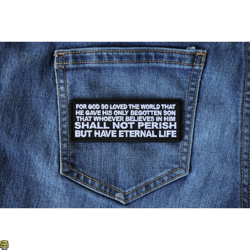 John 3 16 Quote Patch - TheCheapPlace