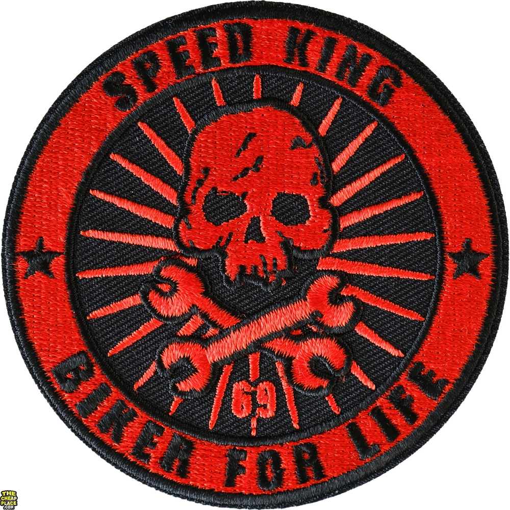 Speed King Biker For Life Patch - TheCheapPlace