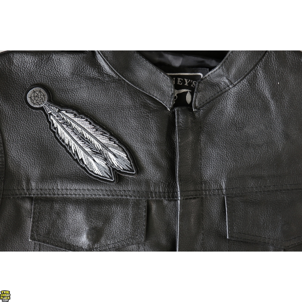 Black White Feathers Patch - TheCheapPlace