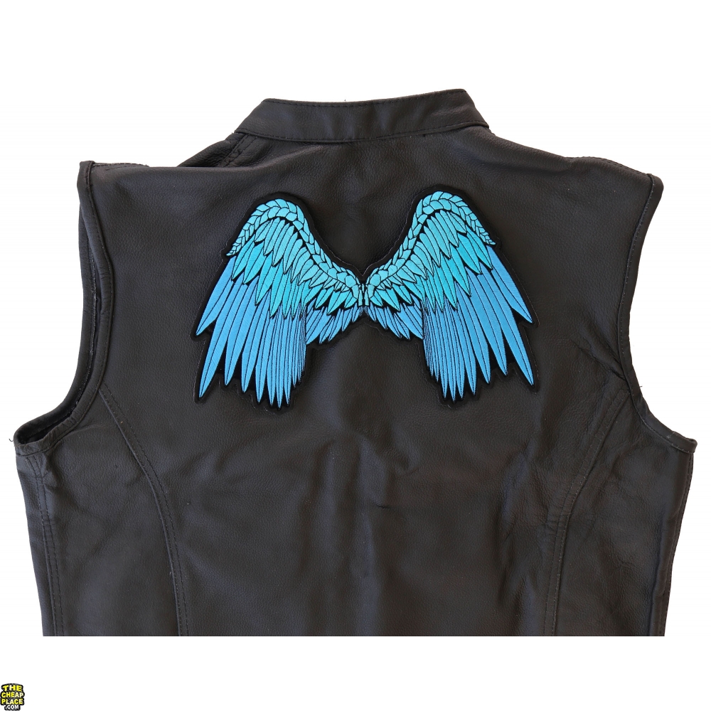 Angel Wings Beautifully Embroidered In Blue Large Back Patch | Angel ...