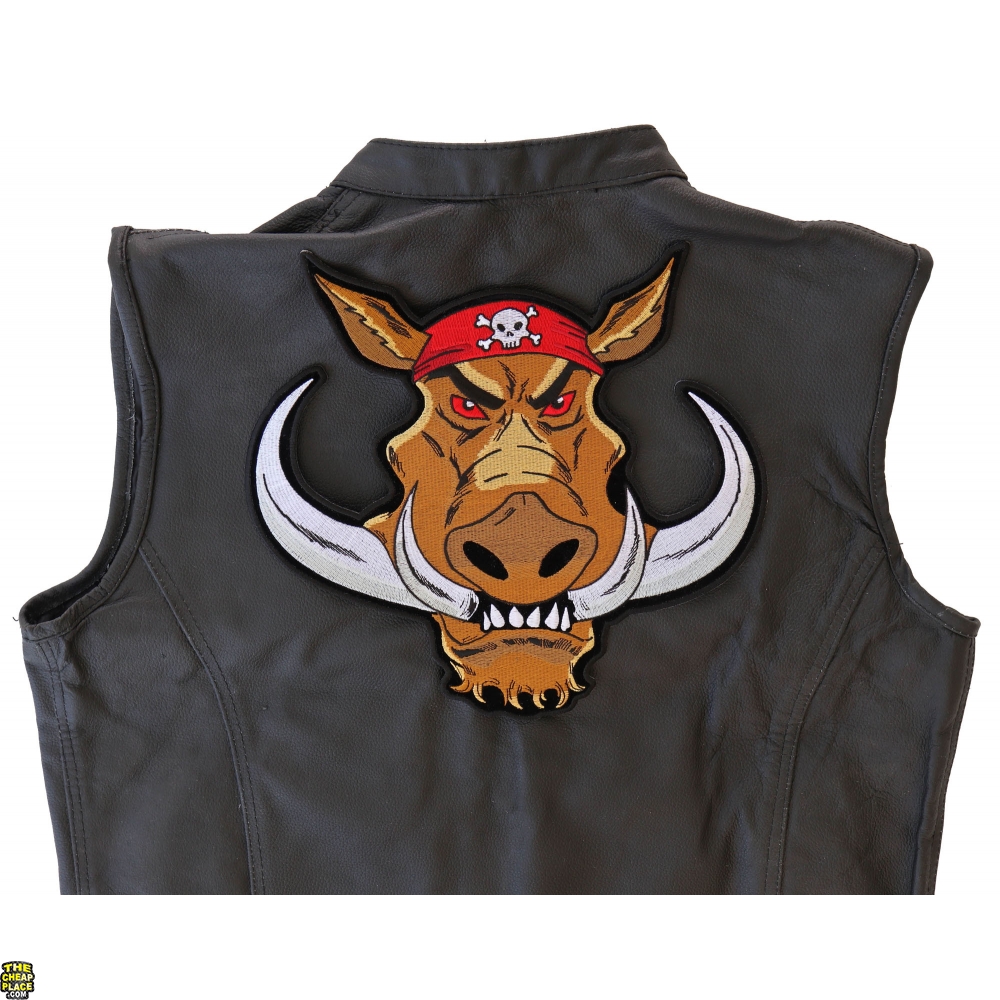 Biker Hog Large Hawg Patch | Wild Animal Patches -TheCheapPlace