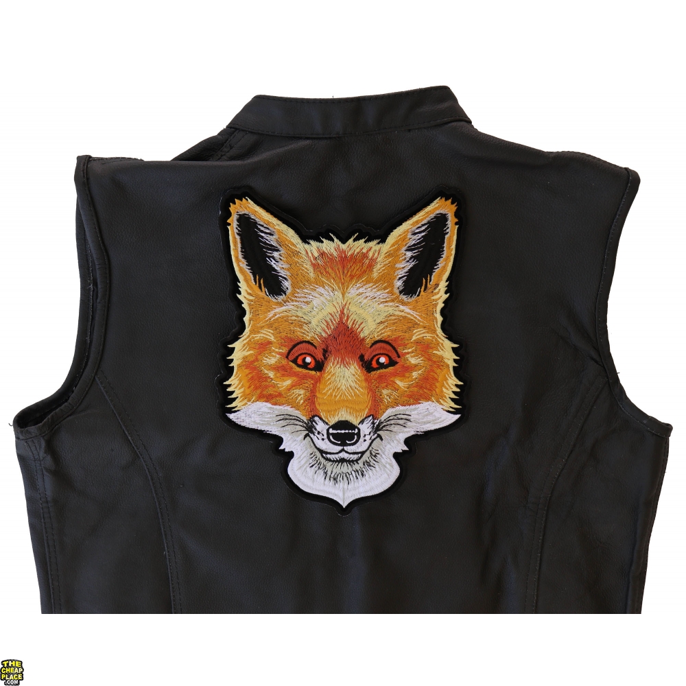 Brown Fox Large Embroidered Iron on Patch - TheCheapPlace