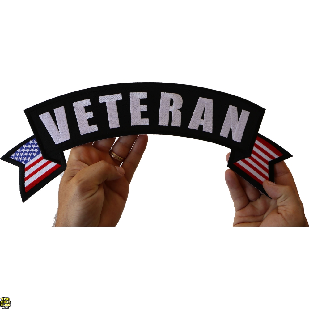 Veteran Extra Large Rocker Patch - TheCheapPlace