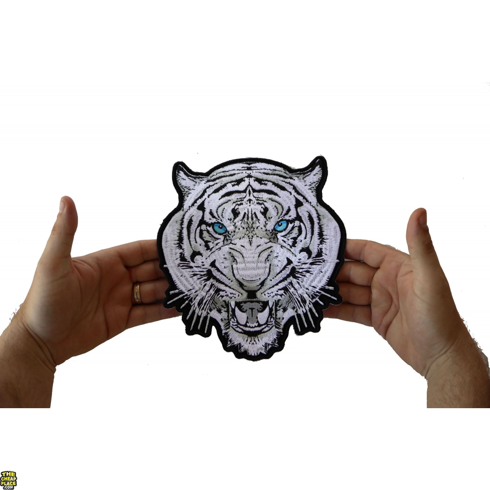 White Tiger Blue Eyes Patch | Wild Animal Patches -TheCheapPlace