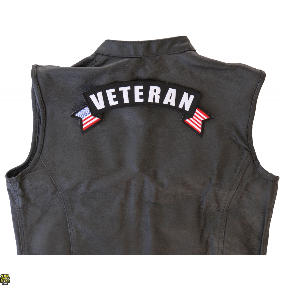 Veteran Top Rocker Patch With US Flag | Large Military Rockers ...