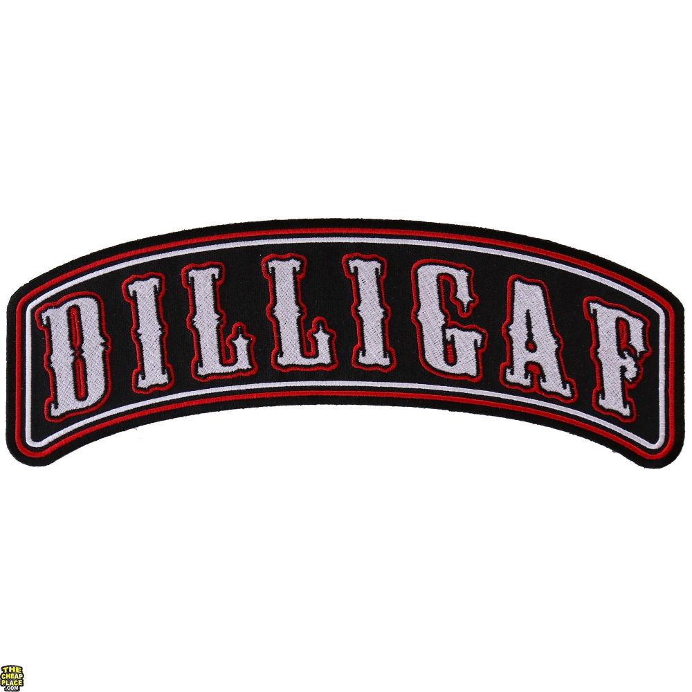 Large Dilligaf Rocker Patch | Upper Back Patches -TheCheapPlace