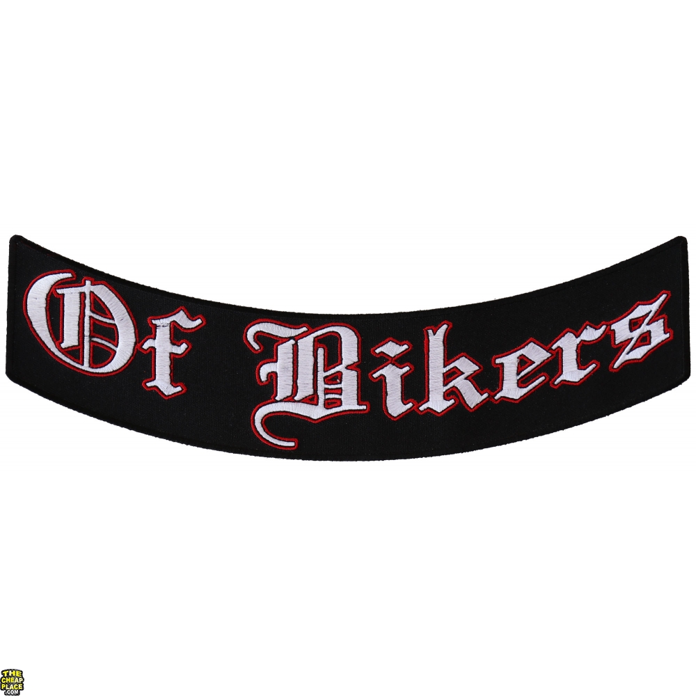 Of Bikers Large Lower Rocker Vest Back Patch | Embroidered Patches