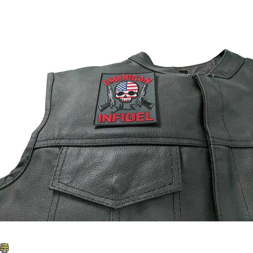 American Infidel Patch With Skull | Infidel Patches -TheCheapPlace