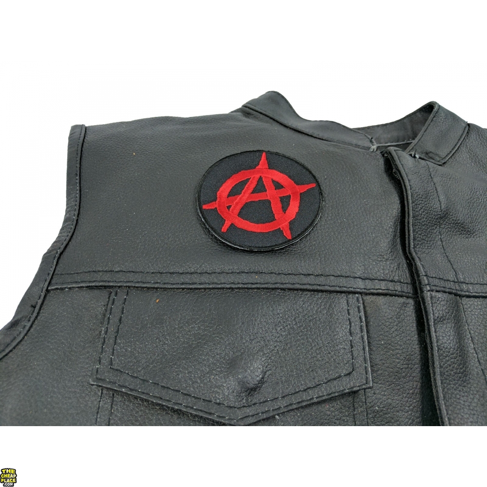 Anarchy Red Round Patch | Novelty Patches -TheCheapPlace