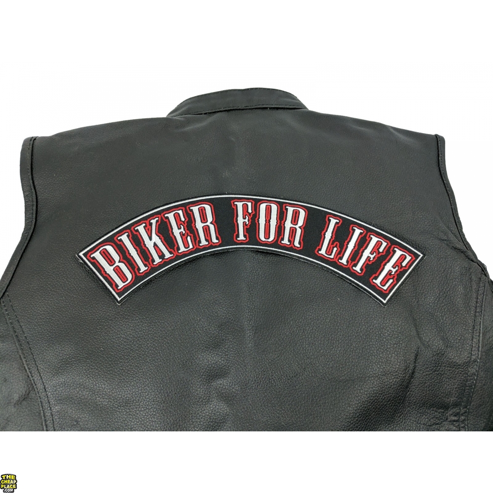 Biker For Life Large Rocker Patch