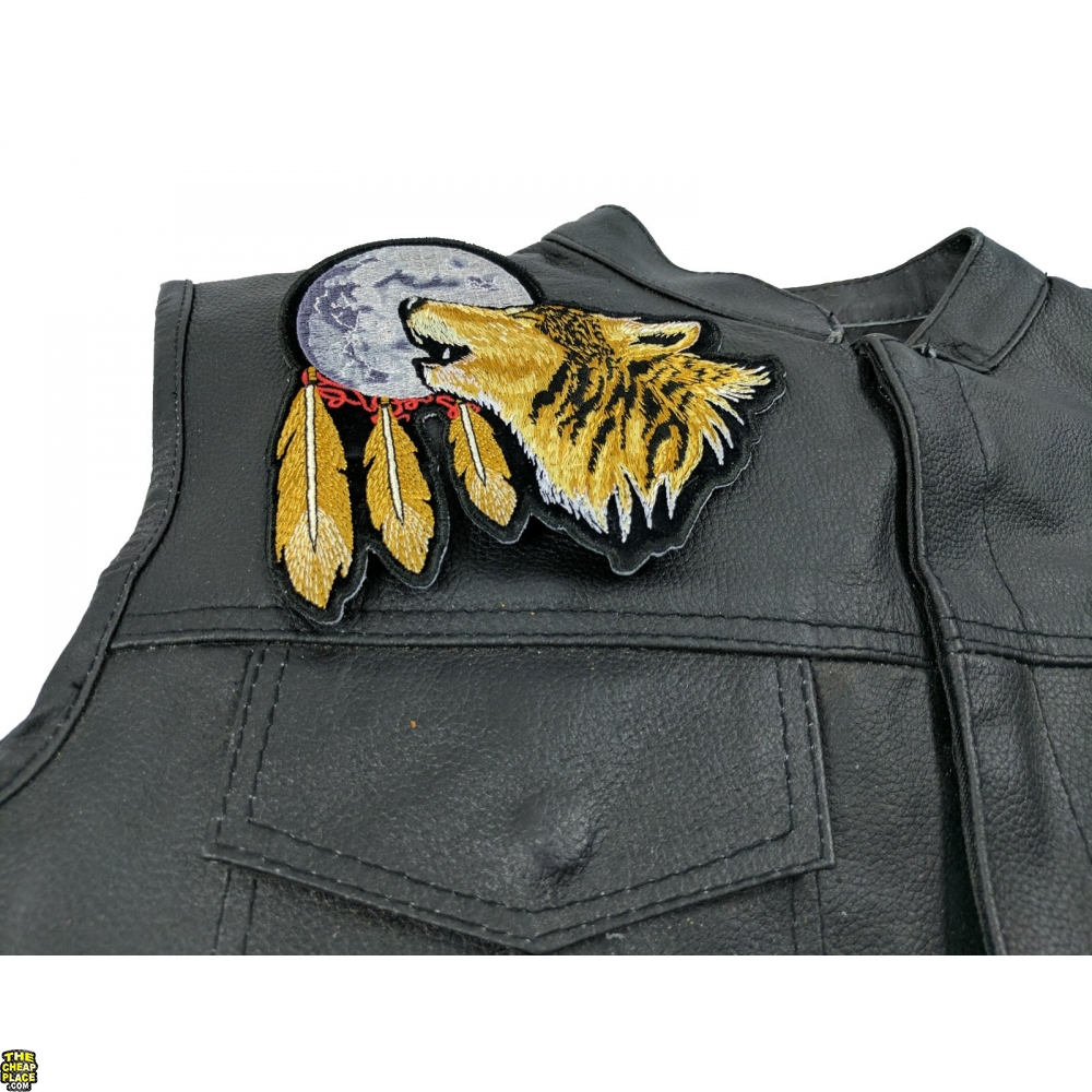 Howling Wolf With Moon 6 Inch Patch | Wolf Patches -TheCheapPlace