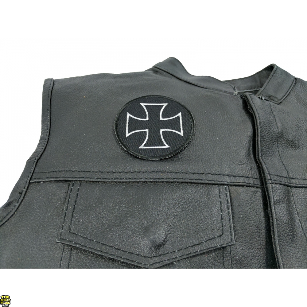 Iron Cross Patch White Black