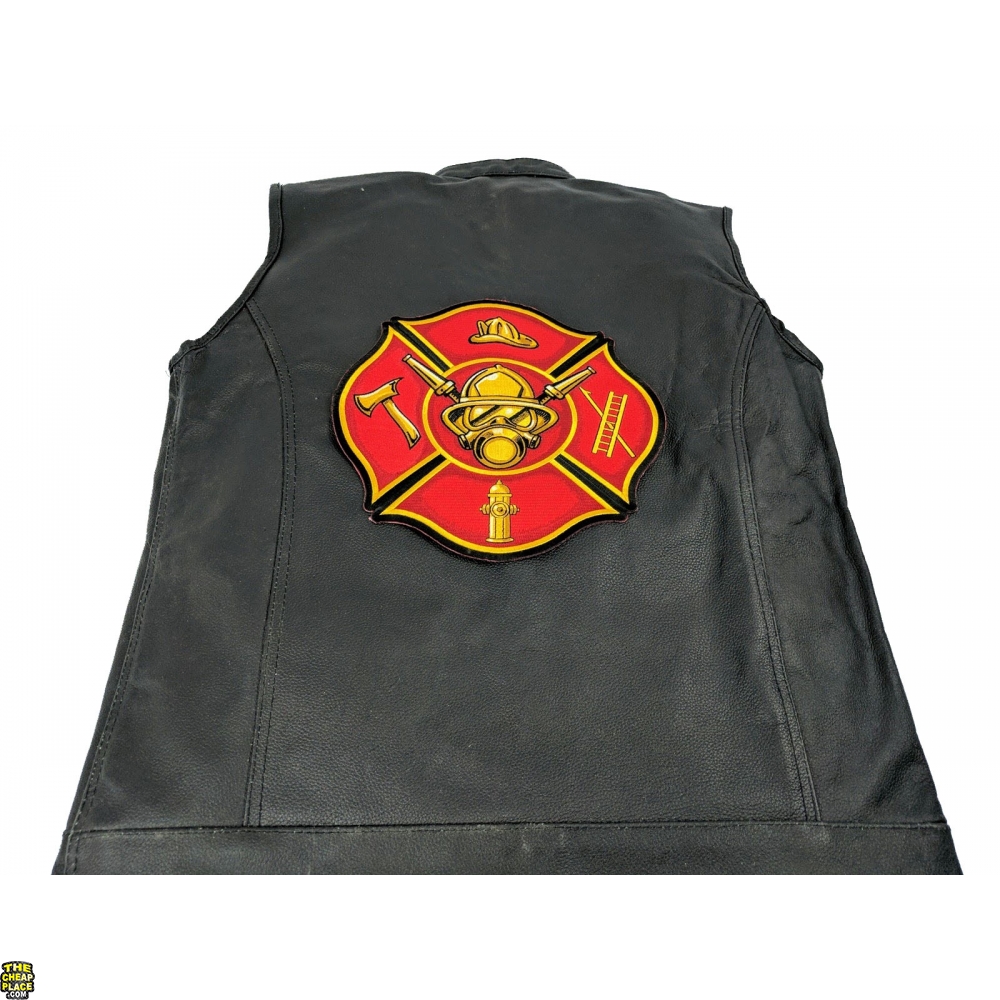 Large Fire Fighter Axe Ladder Hydrant Cap Patch | Embroidered Patches