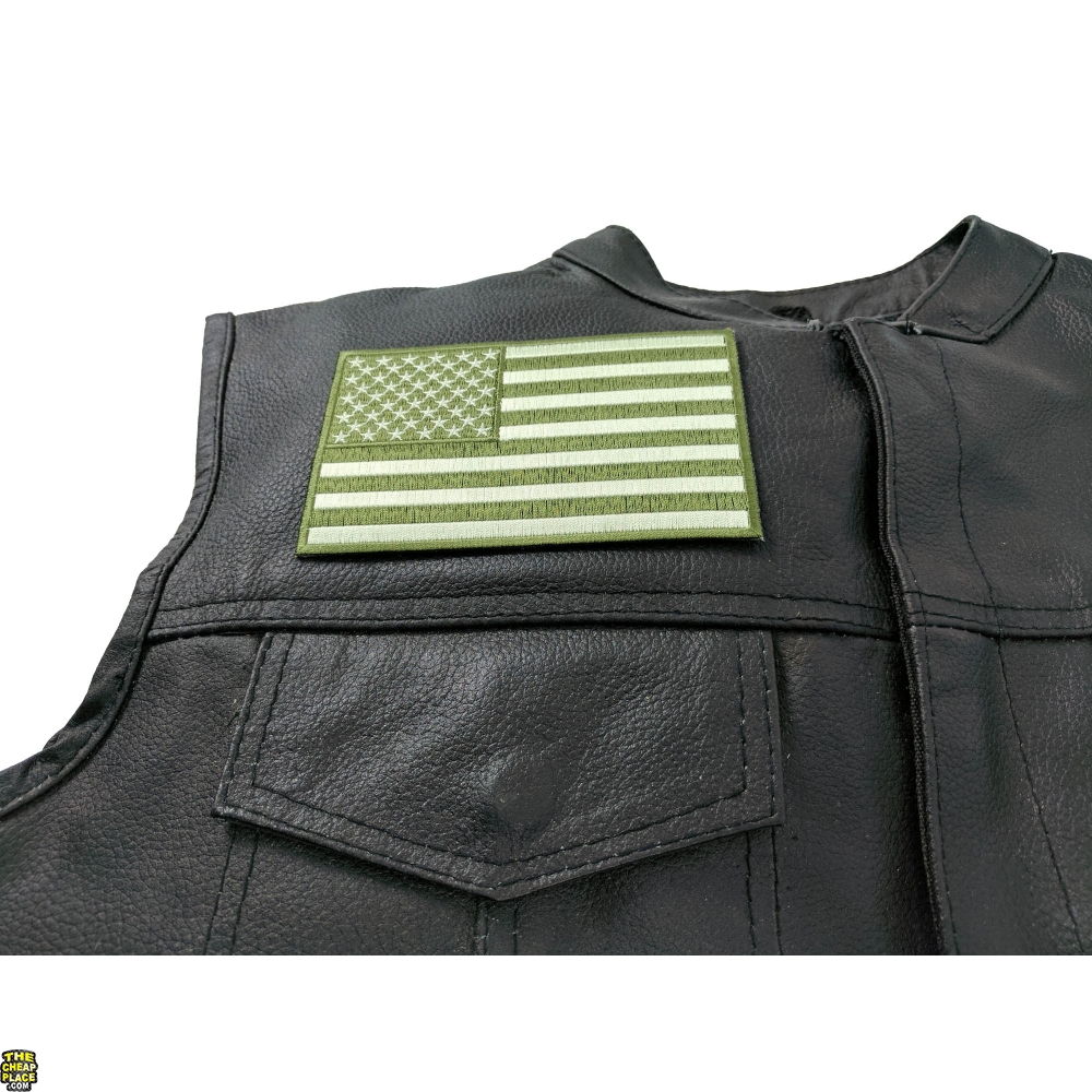 Subdued Green American Flag Patch - TheCheapPlace