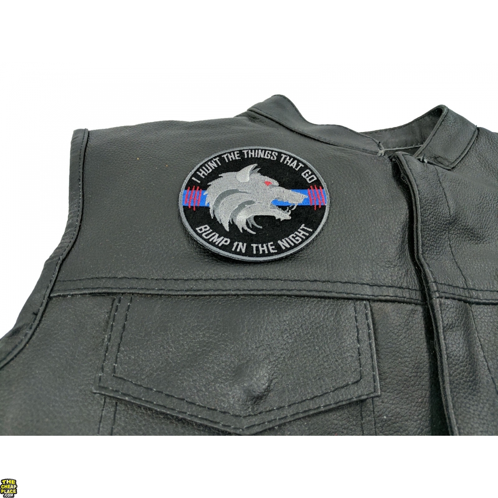 Thin Blue Line Bump In The Night Wolf Patch | Police Patches -TheCheapPlace
