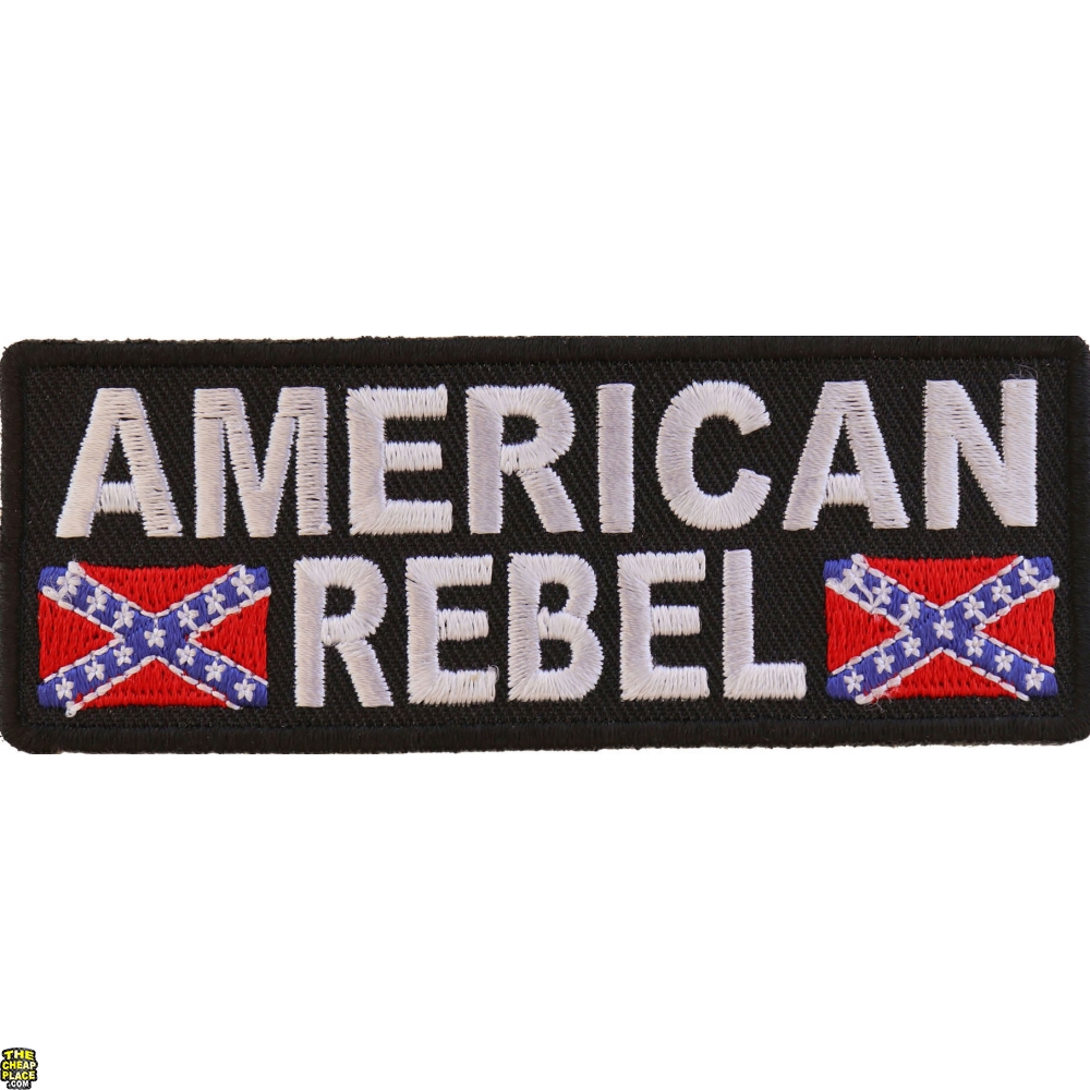 American Rebel Patch With Flags | Southern Rebel -TheCheapPlace