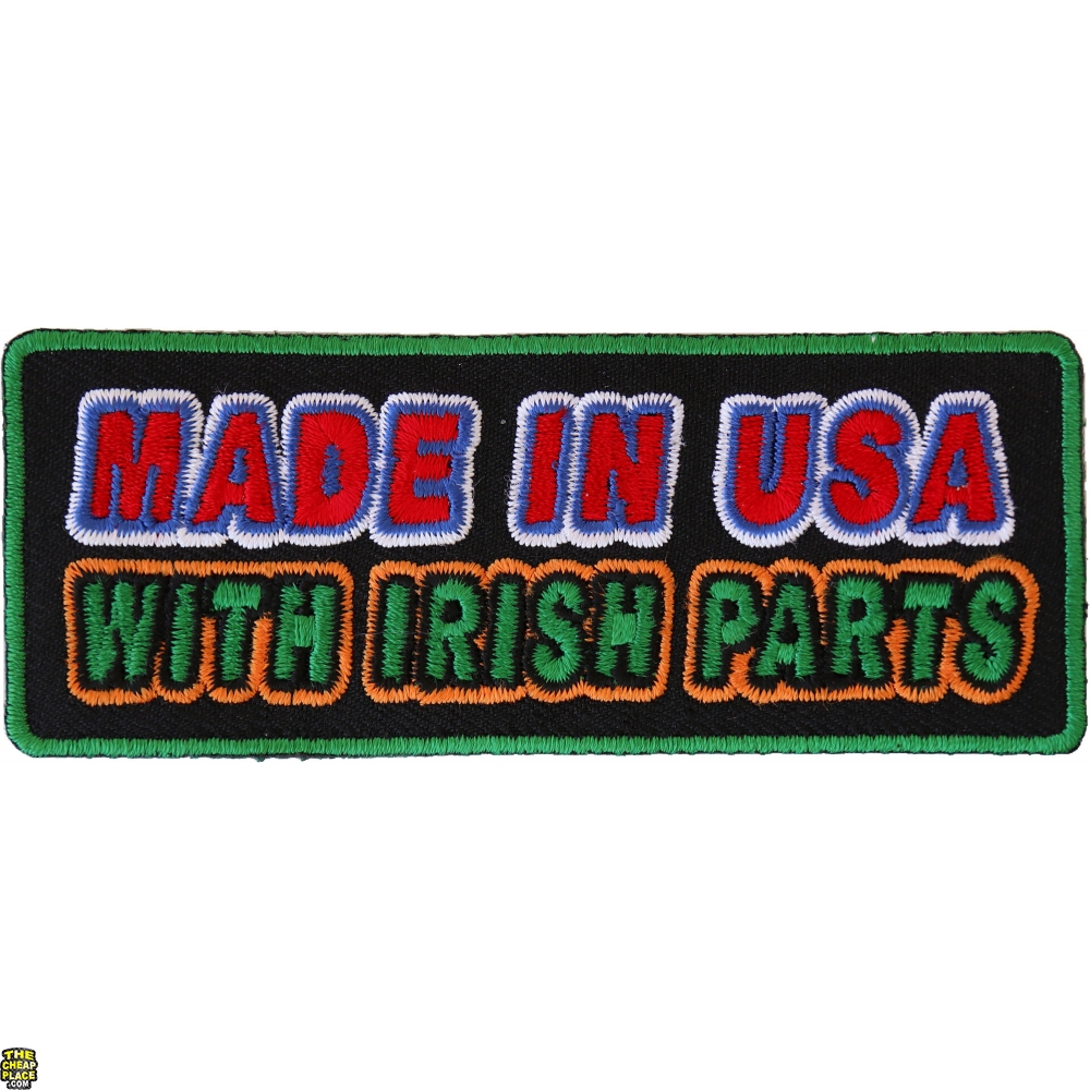 Made In USA With Irish Parts Patch | Irish Pride Patches -TheCheapPlace