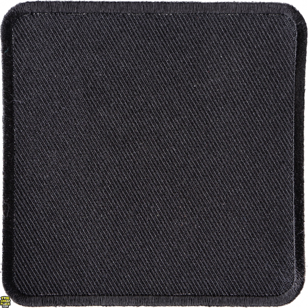 Black 3 Inch Square Blank Patch | Blank Patches -TheCheapPlace