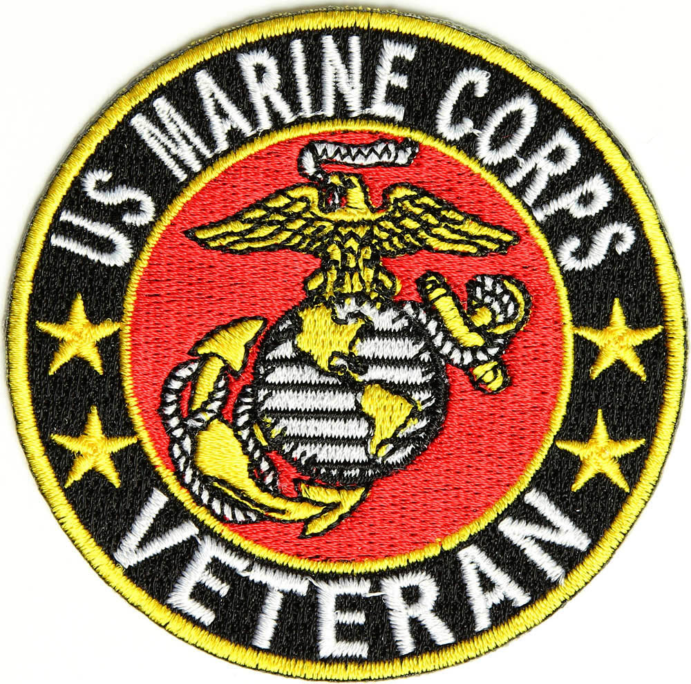 Veteran Marine Patch -Fully Embroidered