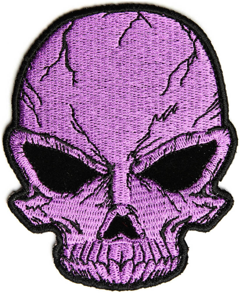 Iron on Small Purple Skull Patch