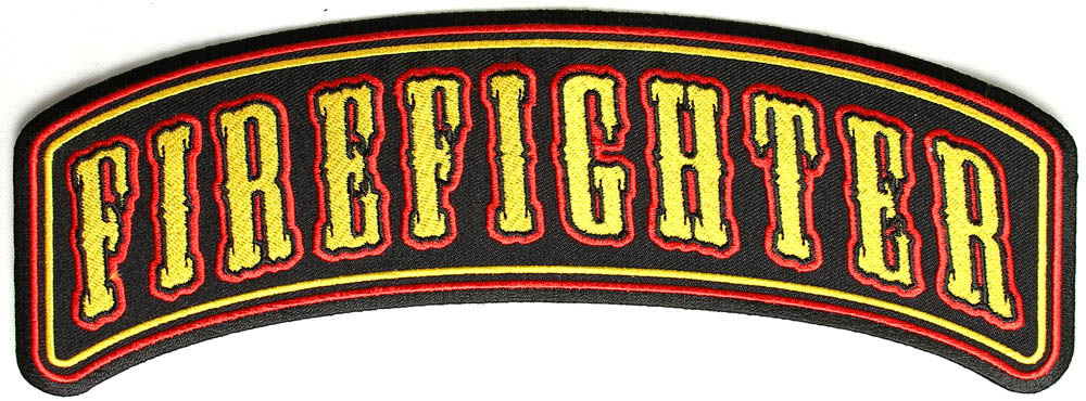 Firefighter Rocker Large Patch | Fire Fighter Patches -TheCheapPlace