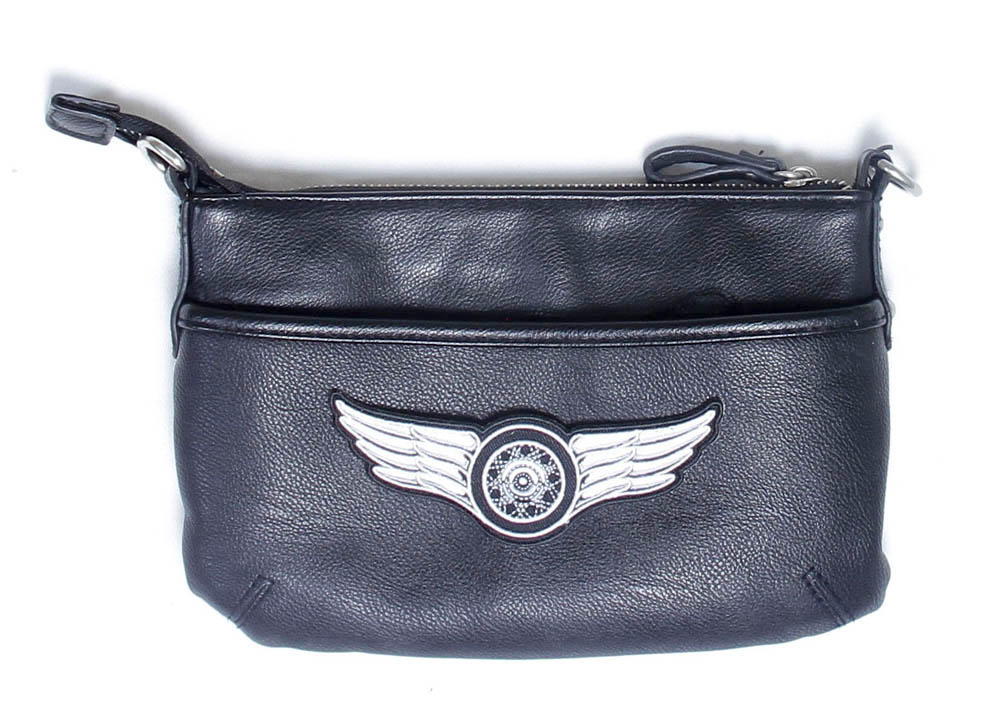 Winged Wheel Small White Patch | Biker Patches -TheCheapPlace