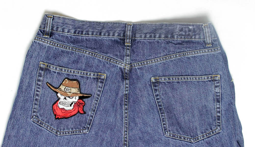 Cowboy Skull Patch, Biker Skull Patches by Ivamis Patches