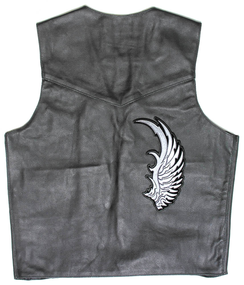 Right Silver Eagle Wing Patch, Large Eagle Back Patches by Ivamis Patches