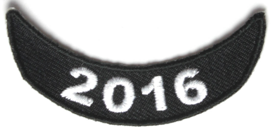 2016 White Lower Rocker Patch | Year Rockers -TheCheapPlace