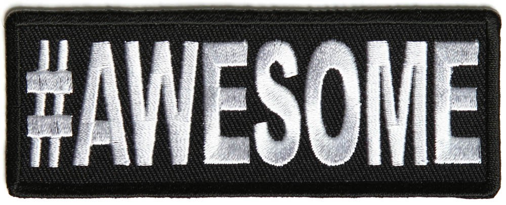 Hashtag Awesome Patch | Funny Patches -TheCheapPlace