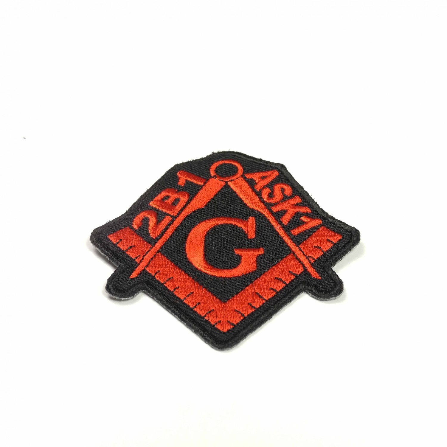 2B1 ASK1 Free Mason Black and Red PATCH | Patriotic Patches -TheCheapPlace