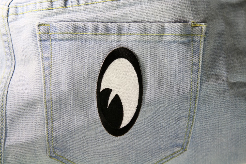 Moon Eyes Patch Looking Left | Novelty Patches -TheCheapPlace