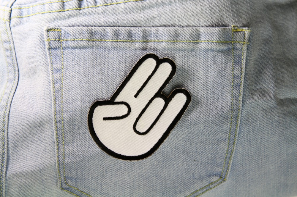 Iron On Shocker Hand Sign Iron On Patch | Embroidered Patches by Ivamis ...