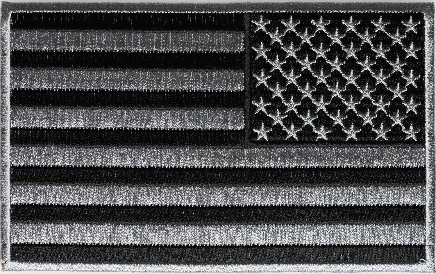 Black and Gray American REVERSED Flag Patch