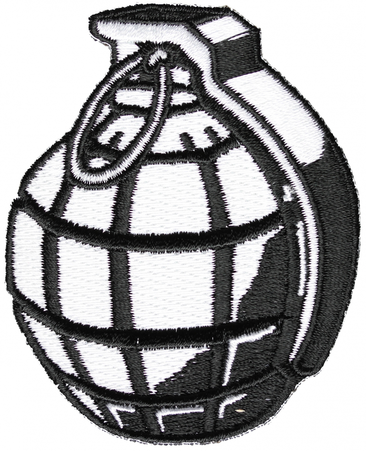 Black and White Hand Grenade Patch | Military Patches -TheCheapPlace