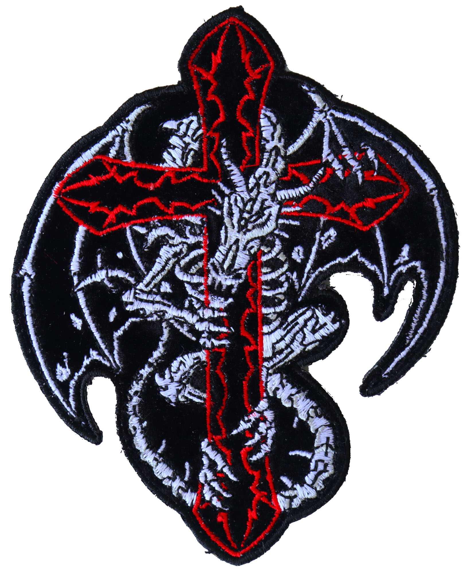Dragon Skeleton and Cross Patch, Skull Patches by Ivamis Patches