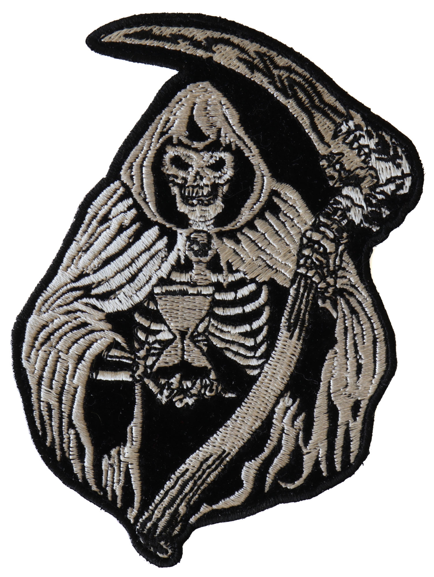 Reaper Skull Patch, Biker Skull Patches by Ivamis Patches