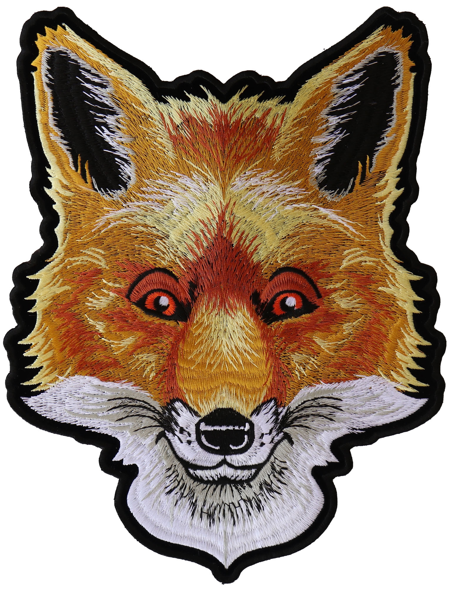Brown Fox Large Embroidered Iron on Patch - TheCheapPlace