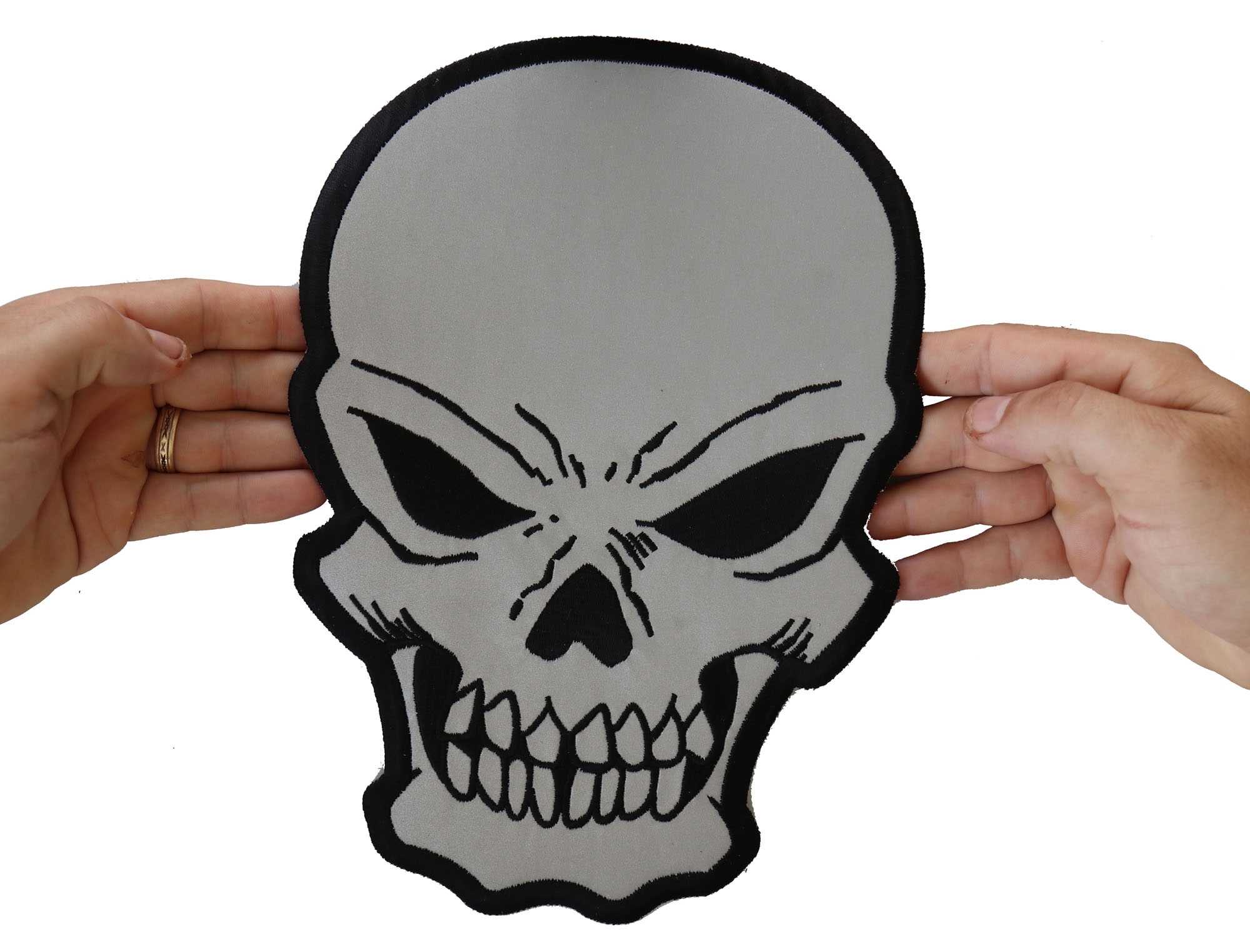 Skull Patch, Large Skull Patches for Biker Jackets by Ivamis Patches