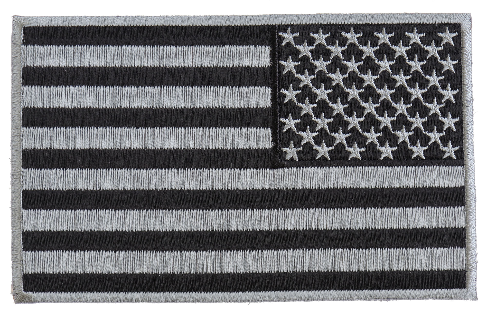Black and Gray American REVERSED Flag Patch - TheCheapPlace