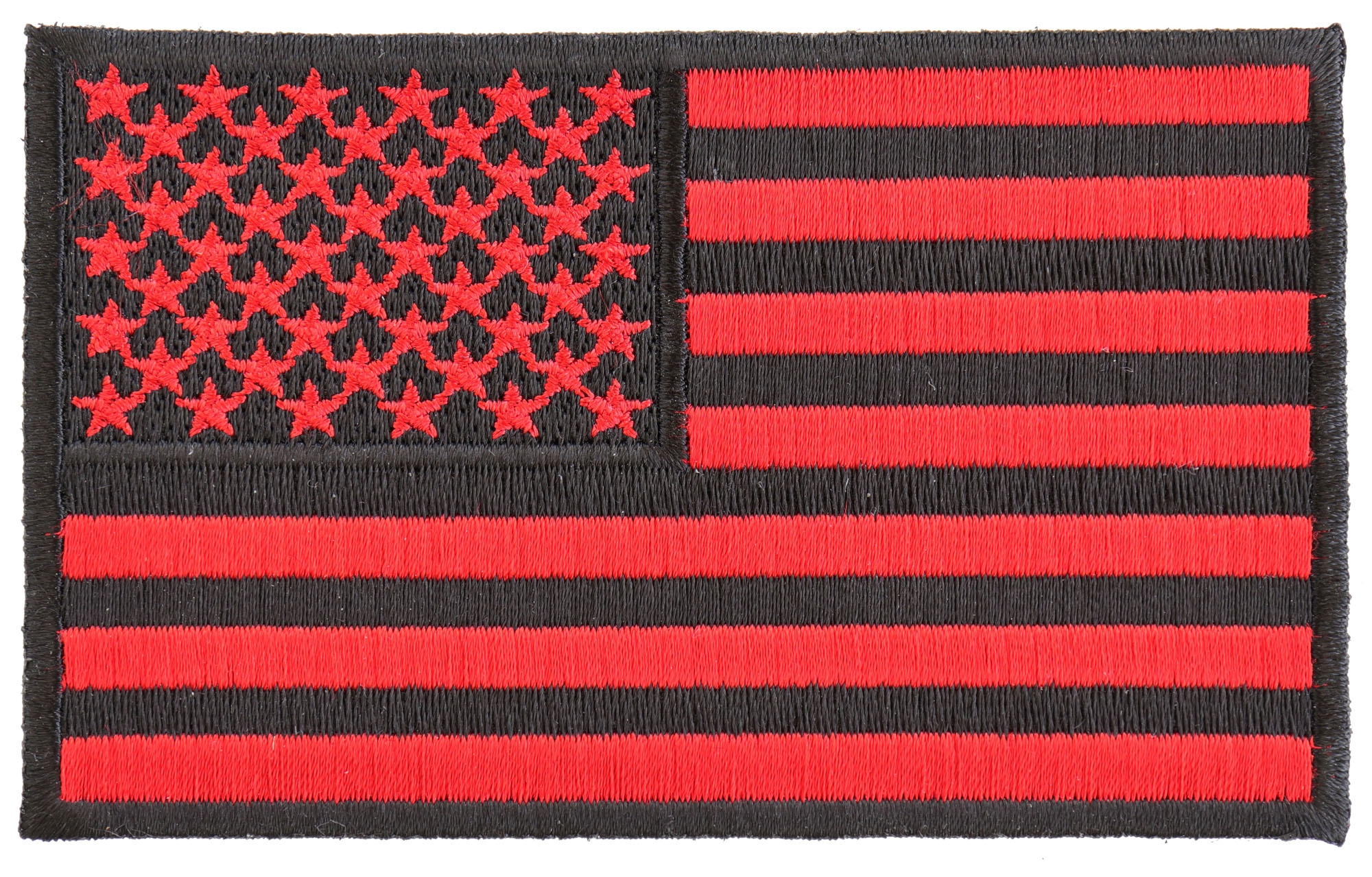 Black and Red American Flag Patch 4 Inch | US Military Veteran Patches ...
