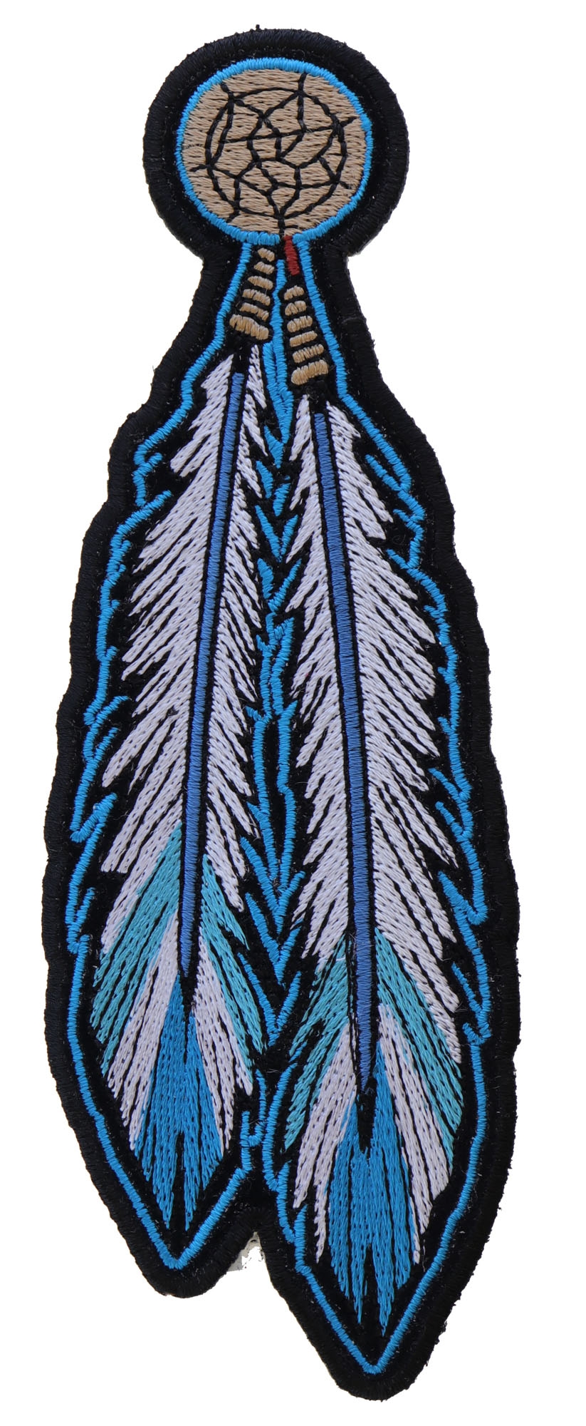 Blue White Feathers Patch | Feather Patches -TheCheapPlace