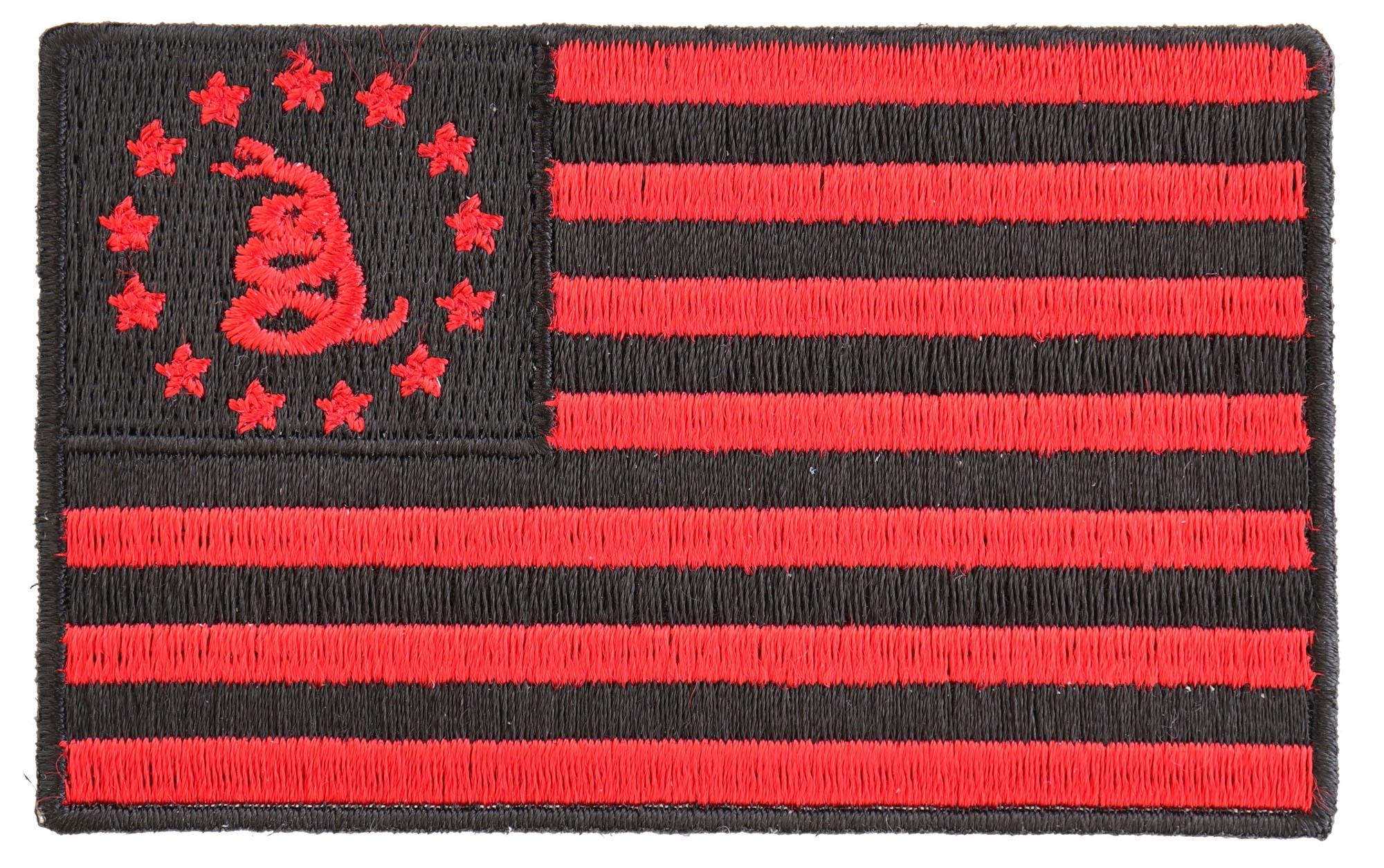 Gadsden American Flag Red Black Patch | Embroidered Patches by Ivamis ...
